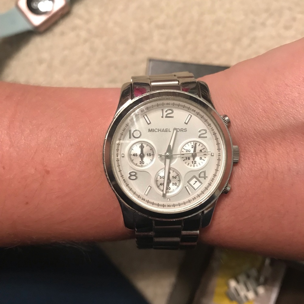 Silver Michael Kors Mk5076 Runway Chronographwatch - Gem